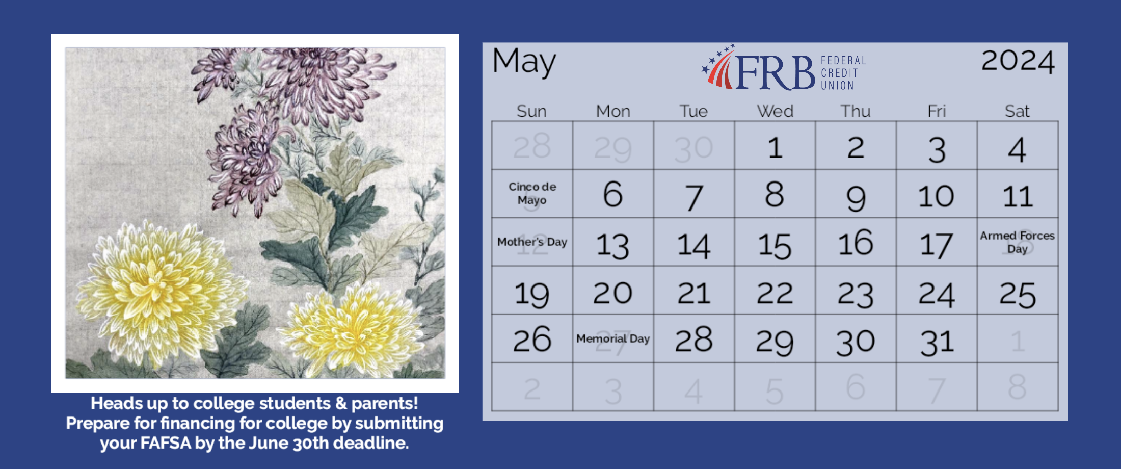 2024 Calendar Featuring Chinese Paintings by Our COO, Julia Burke - FRB Federal Credit Union